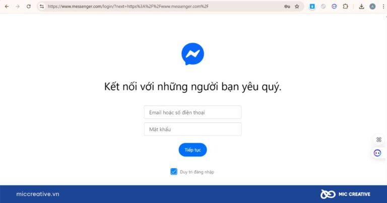 Hướng dẫn Messenger đăng nhập trên điện thoại, máy tính